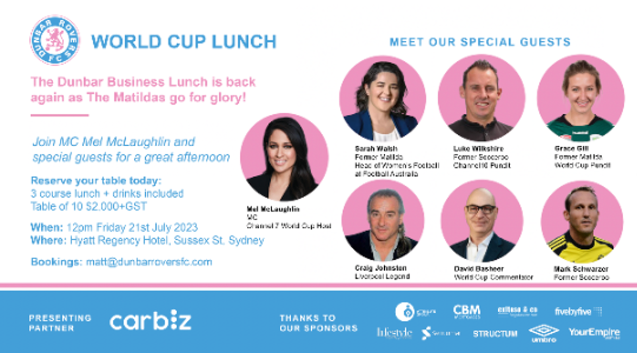 Dunbar Rovers 2023 World Cup Lunch | Powered by Givergy