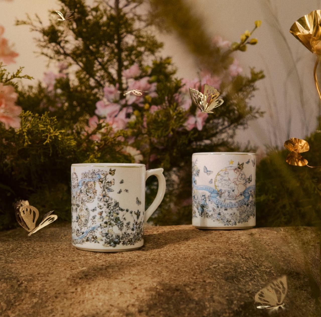 Dior Butterfly Around the World 2 Mugs | Powered by Givergy